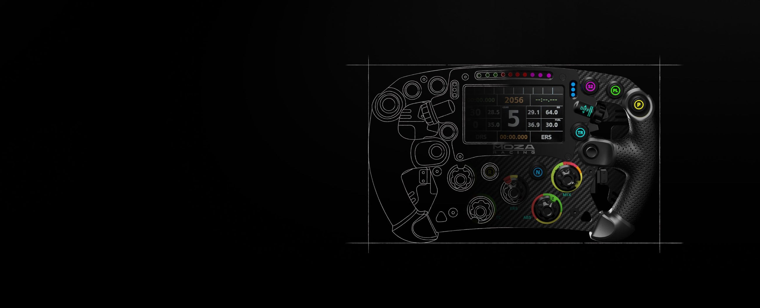MOZA FSR2 Formula Wheel | 280mm Racing Wheel with Touchscreen – MOZA Racing