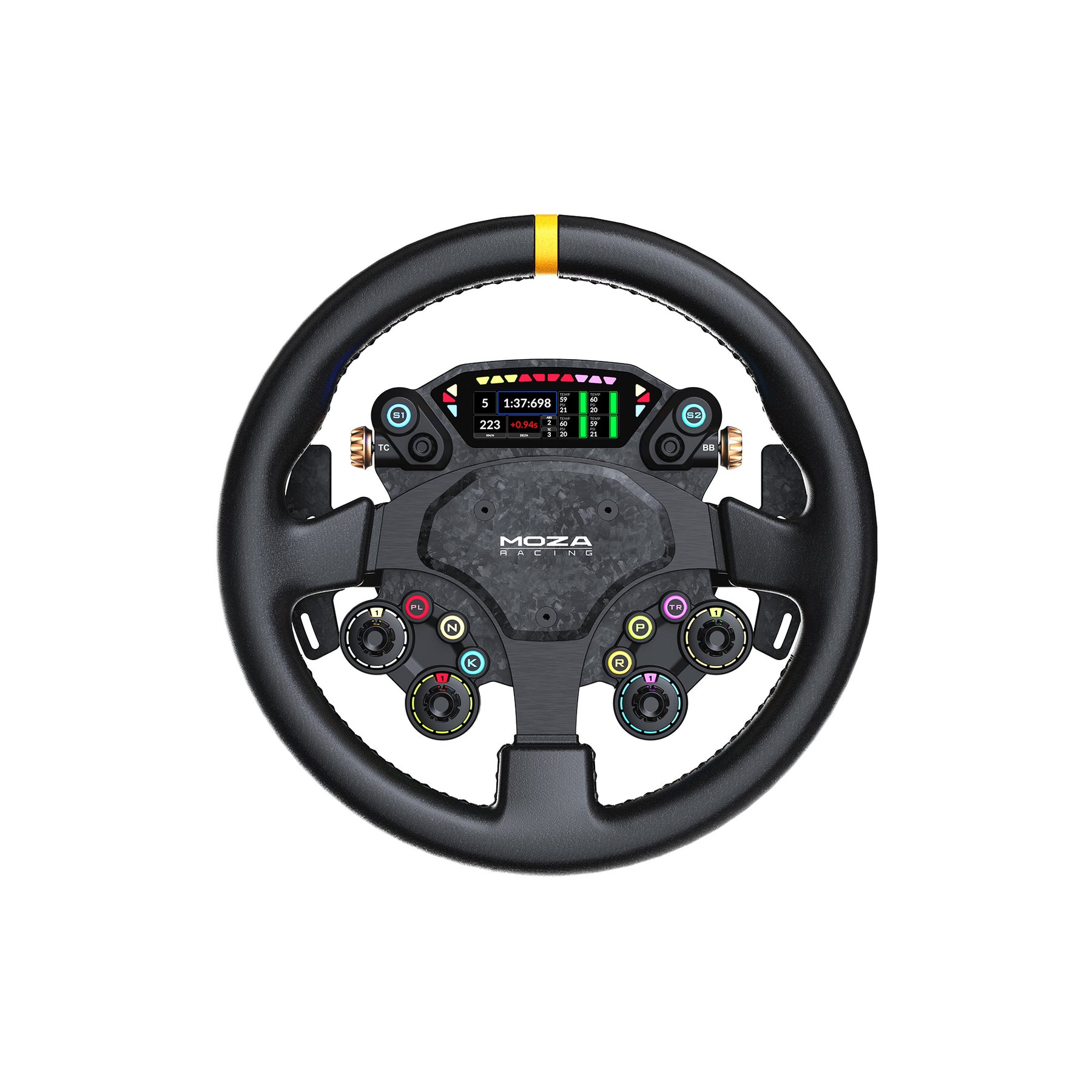 MOZA CS Pro Steering Wheel | 325mm Racing Wheel with Carbon Fiber & HD ...
